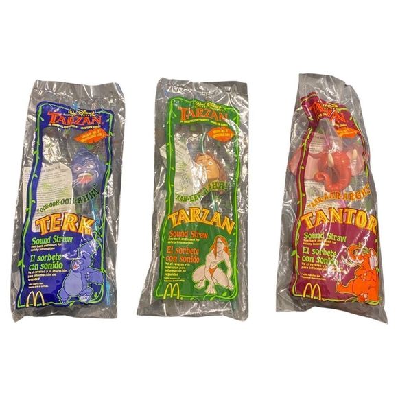 McDonald's | Other | Sealed 999mcdonalds Happy Mealtarzan Sound Straws ...